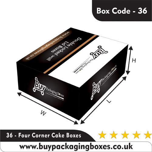 Custom Four Corner Cake Boxes
