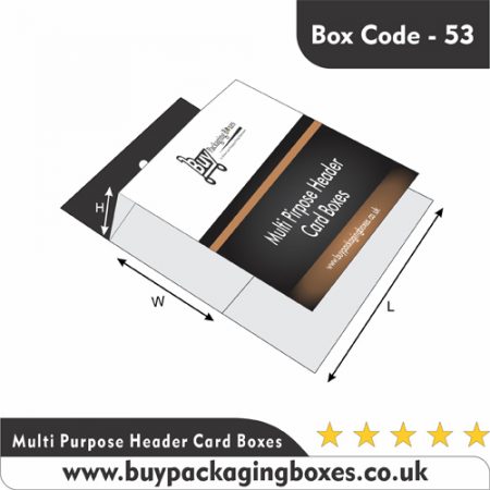 Get Multi Purpose Header Card Boxes - BUY Packaging Boxes